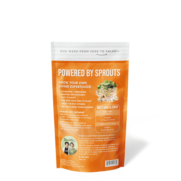 Organic Garlic Chive Sprouting Seed | Sproutman